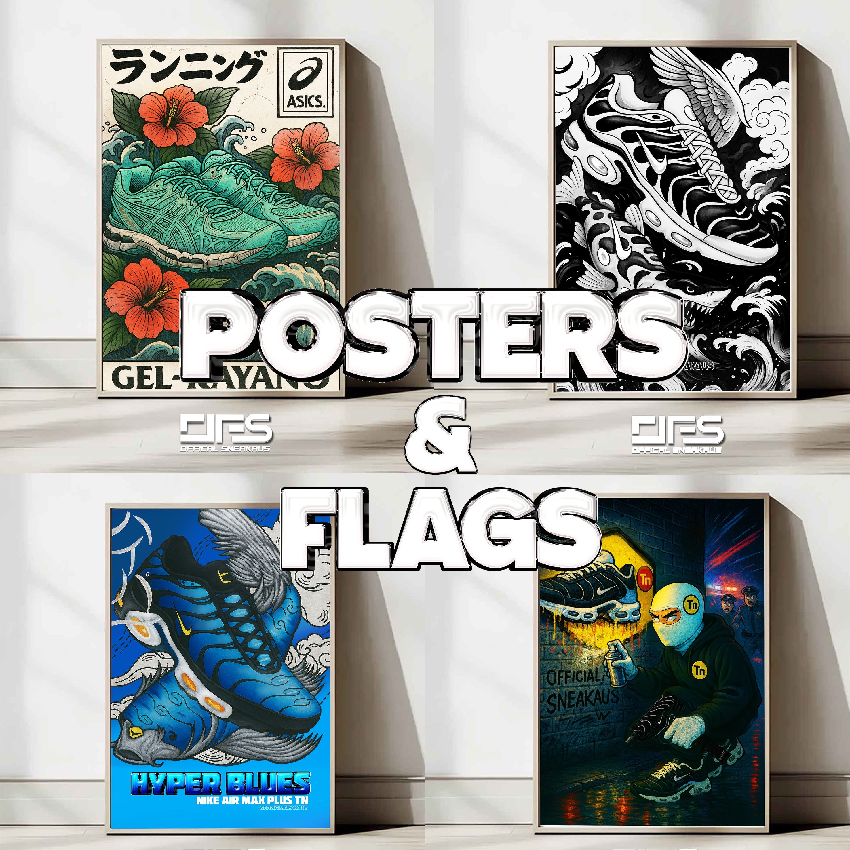 Air max plus nike TN Posters / Flags TN Canvas 3D Room Decoration